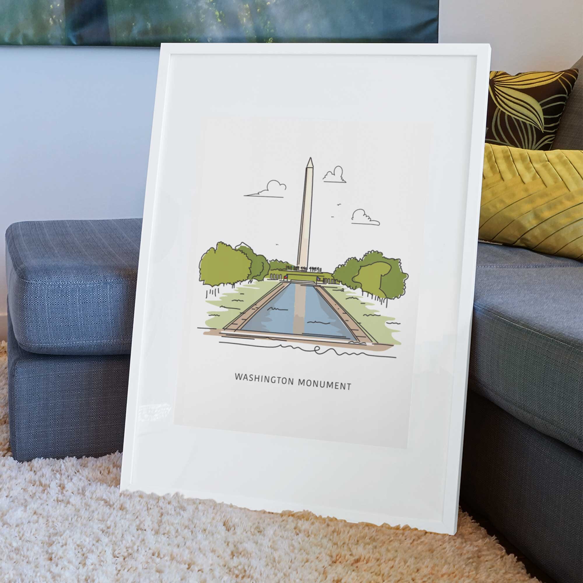 WASHINGTON MONUMENT | Art Wall Decor | Washington D.C. Iconic Landmark ...