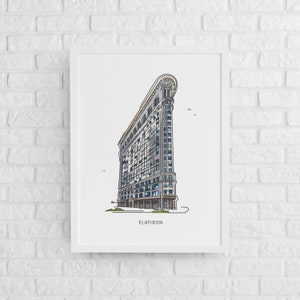 FLATIRON BUILDING | Art Wall Decor | NYC Iconic Landmark Series ...