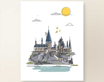 MAGIC KINGDOM Poster Walt Disney World Magic Kingdom Whimsical Map Walt ...