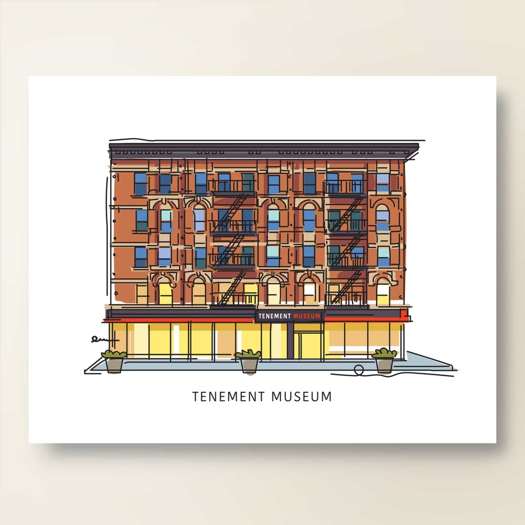 TENEMENT MUSEUM | Art Wall Decor | NYC Iconic Landmark Series | Poster ...