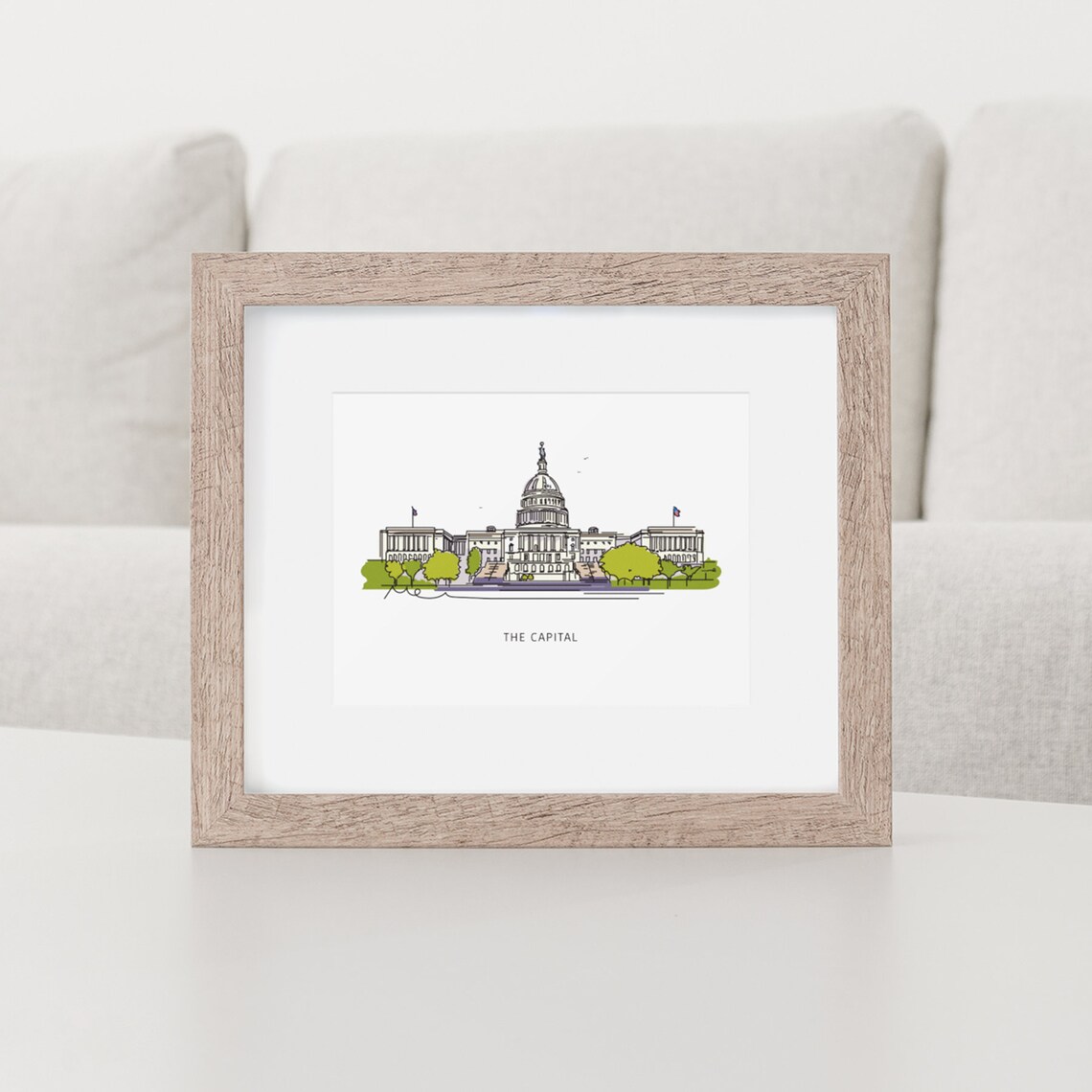 THE CAPITAL | Art Wall Decor | Washington D.C. Iconic Landmark Series ...