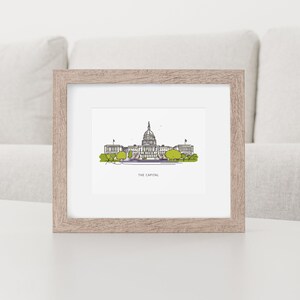THE CAPITAL | Art Wall Decor | Washington D.C. Iconic Landmark Series ...