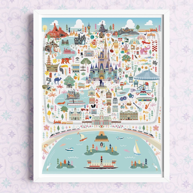 MAGIC KINGDOM Poster Walt Disney World Magic Kingdom - Etsy Australia