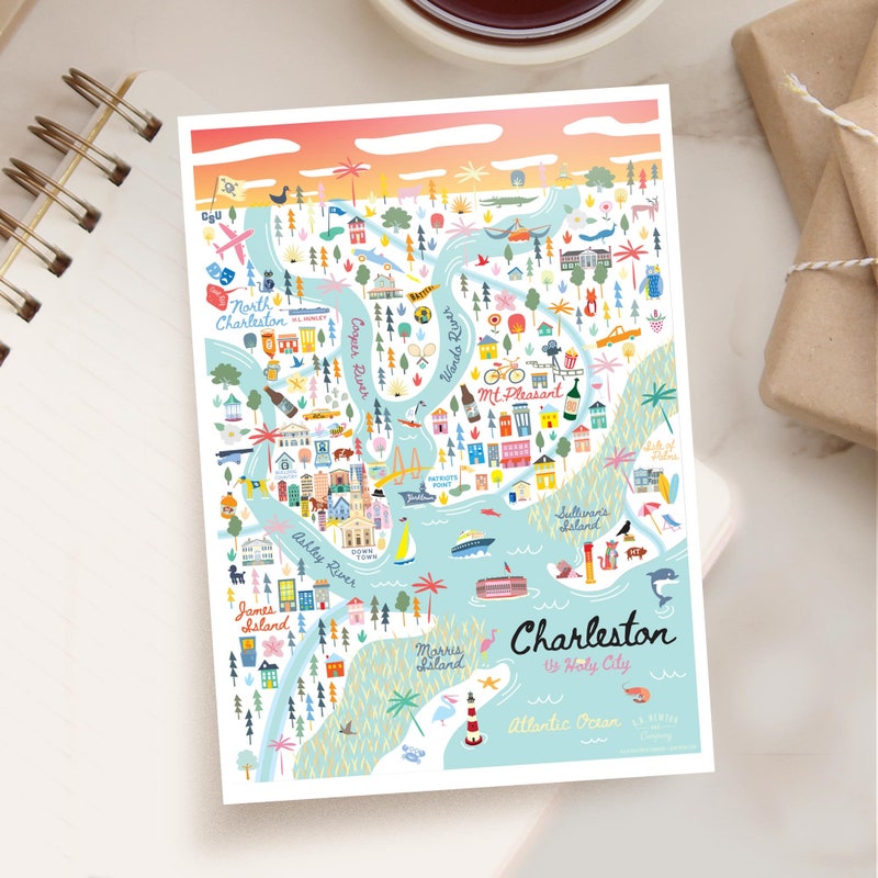 Charleston Map - Etsy