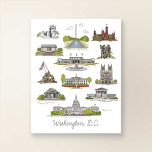 WASHINGTON D.C. Collage | Art Wall Decor | Washington D.C. Iconic ...