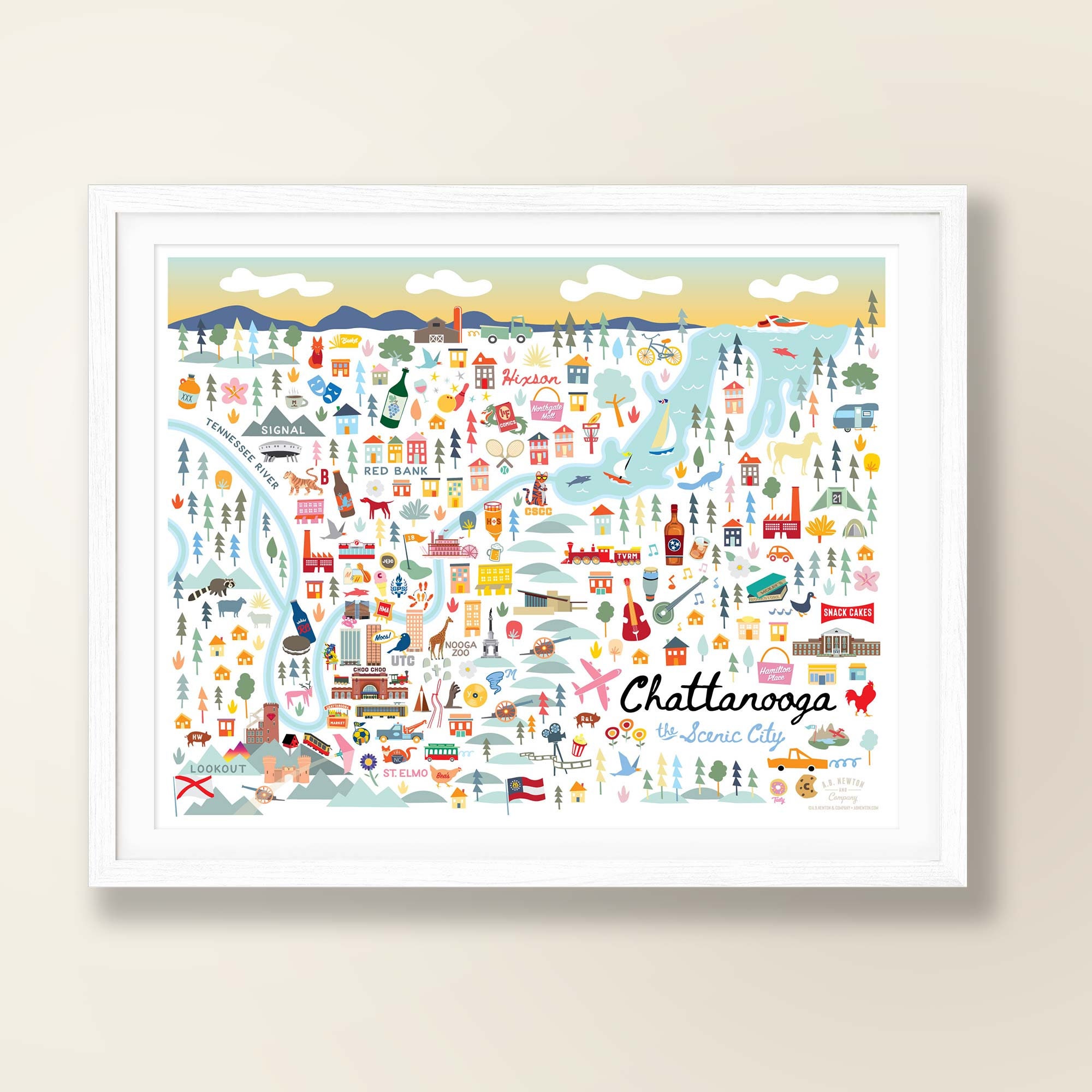 CHATTANOOGA TN Map Art Wall Decor City Map Chattanooga - Etsy
