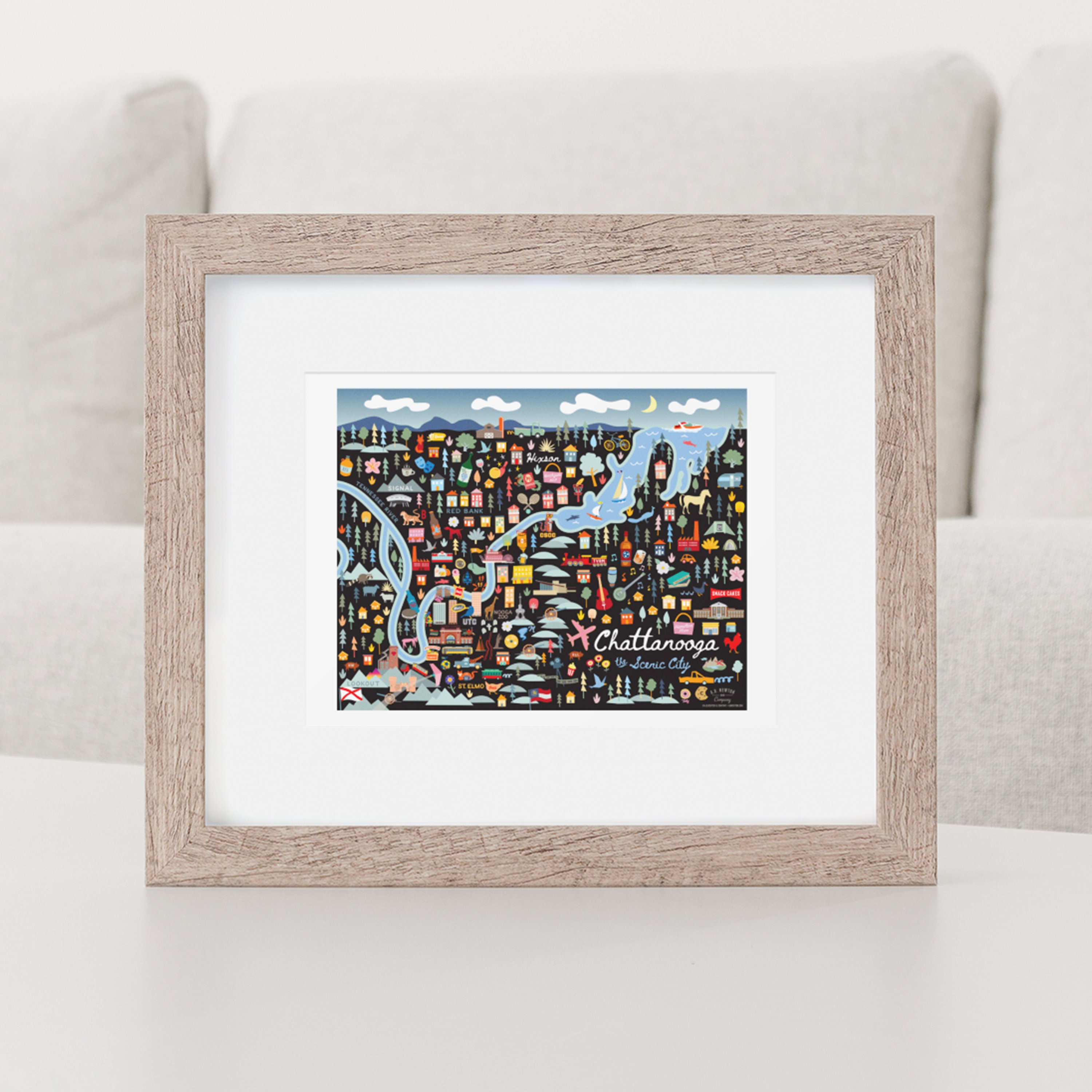 CHATTANOOGA TN Map Art Wall Decor City Map Chattanooga - Etsy