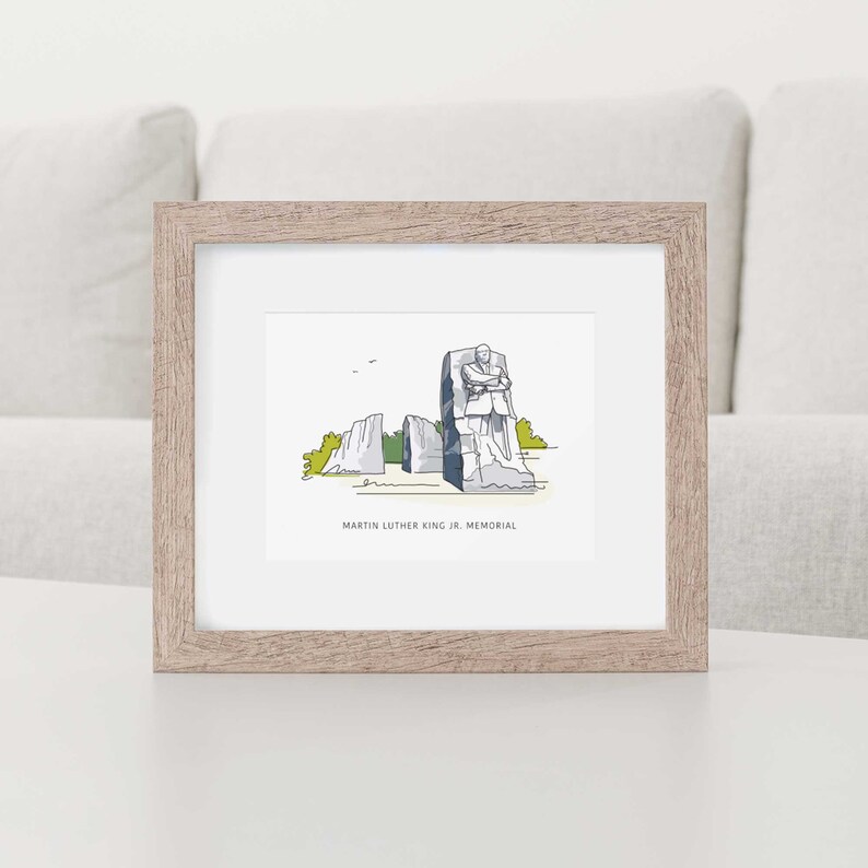 MLK MEMORIAL | Art Wall Decor | Washington D.C. Iconic Landmark Series ...