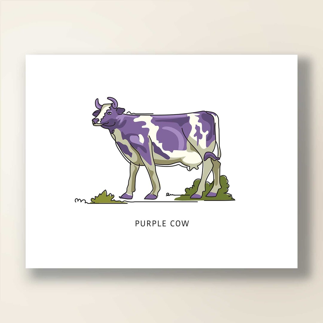 PURPLE COW | Art Wall Decor | Winter Garden Iconic Landmark Series ...