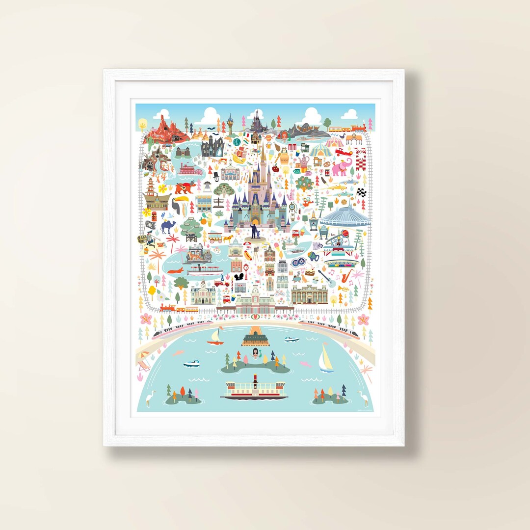 MAGIC KINGDOM Poster Walt Disney World Magic Kingdom - Etsy