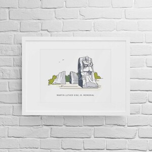 MLK MEMORIAL | Art Wall Decor | Washington D.C. Iconic Landmark Series ...
