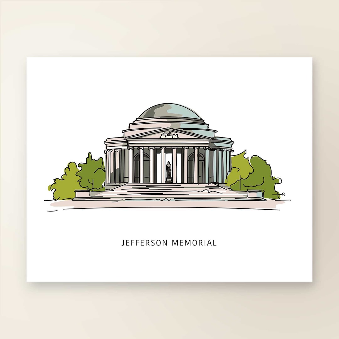 JEFFERSON MEMORIAL | Art Wall Decor | Washington D.C. Iconic Landmark ...