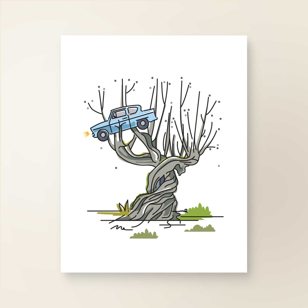 WIZARDLY WILLOW | Wizard Graphic Line Art Print Collection | Room Decor ...