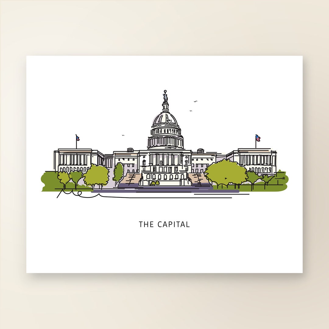 THE CAPITAL | Art Wall Decor | Washington D.C. Iconic Landmark Series ...