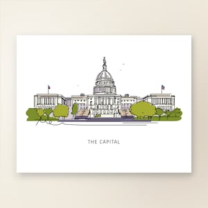 THE CAPITAL | Art Wall Decor | Washington D.C. Iconic Landmark Series ...