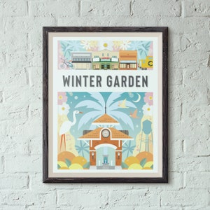 WINTER GARDEN Map Art Wall Decor | City Map Winter Garden Florida | Art ...