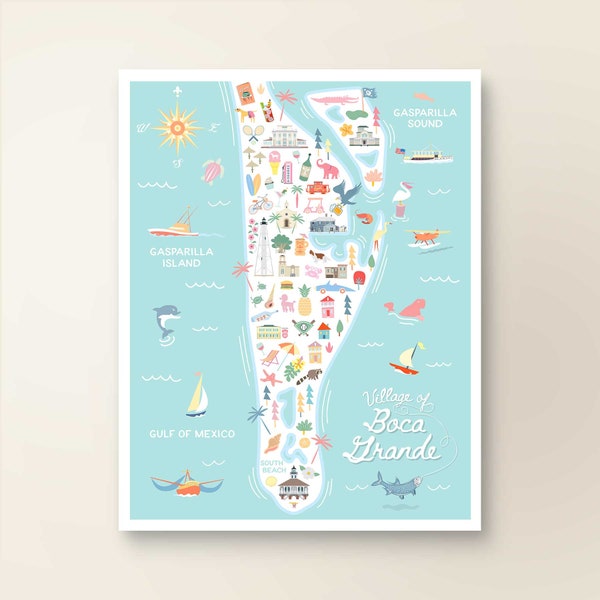 Boca Grande Fl Poster - Etsy