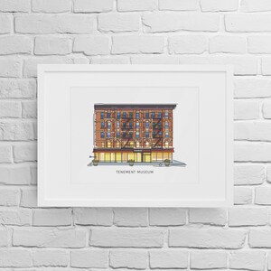 TENEMENT MUSEUM | Art Wall Decor | NYC Iconic Landmark Series | Poster ...