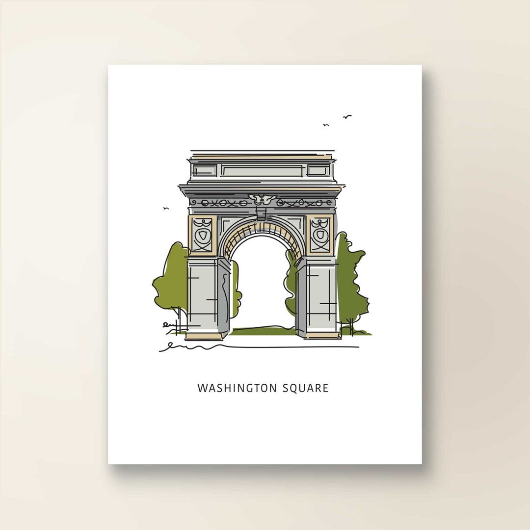 WASHINGTON SQUARE New York City | Art Wall Decor | NYC Iconic Landmark ...