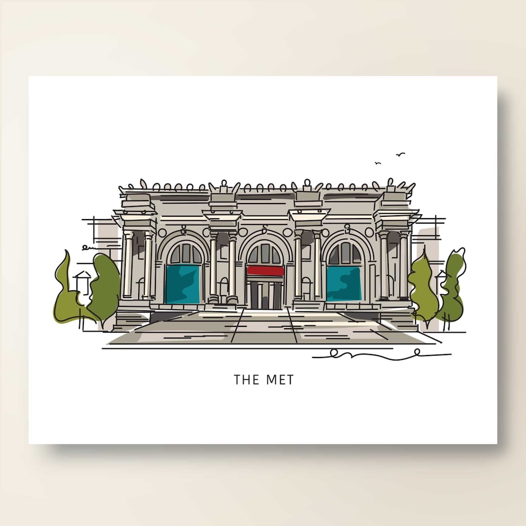 THE MET New York City | Art Wall Decor | NYC Iconic Landmark Series ...