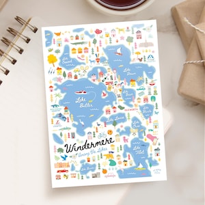 WINDERMERE FL 5x7 Postcard | City Map Art Windermere Florida | City ...