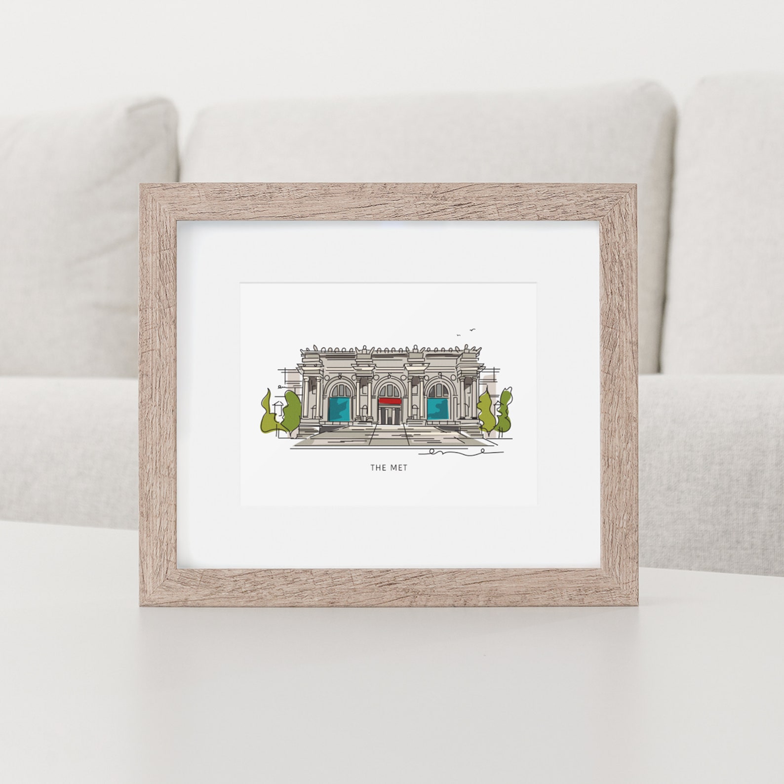 THE MET New York City | Art Wall Decor | NYC Iconic Landmark Series ...