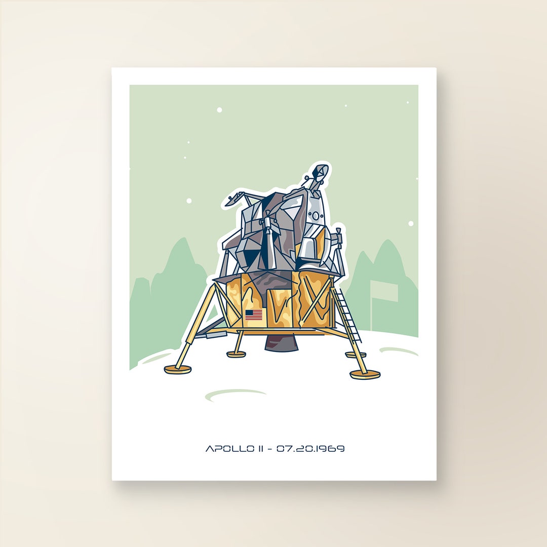 APOLLO II 1969 | Art Wall Decor | Space Travel Print Series | Poster ...