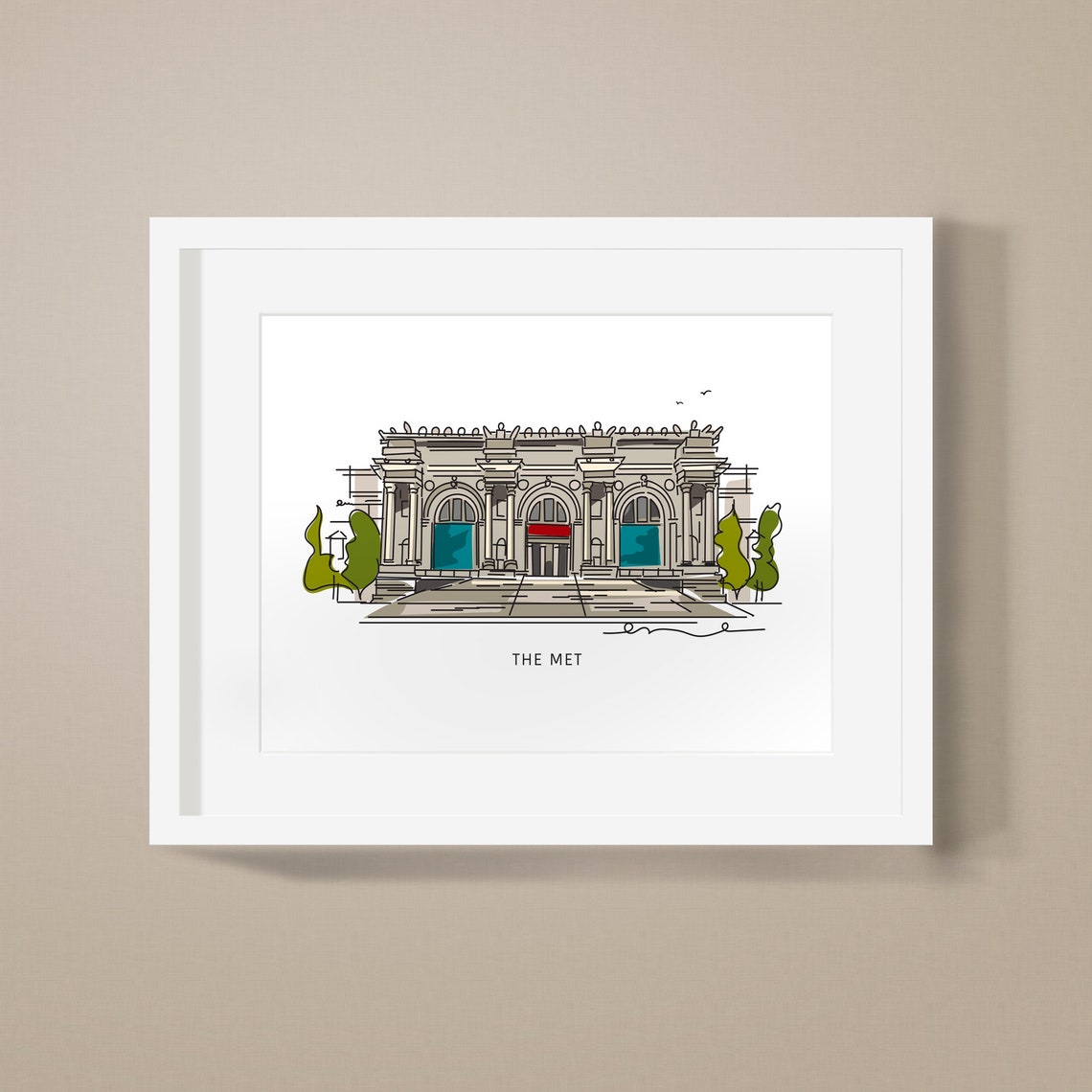 THE MET New York City | Art Wall Decor | NYC Iconic Landmark Series ...