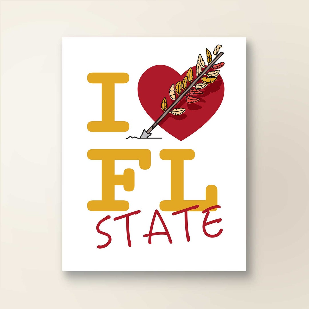 I HEART FLORIDA State | Art Wall Decor | Collegiate Print Series ...