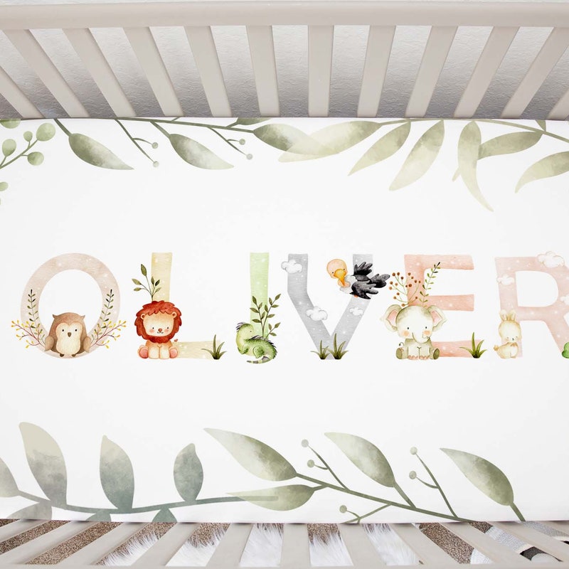 Crib Animal Sheets - Etsy