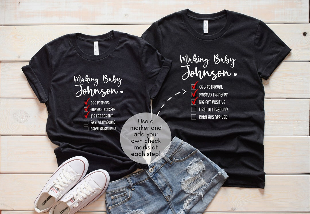 IVF Shirt, Custom Personalized Couples, Transfer Day, Egg Retrieval ...