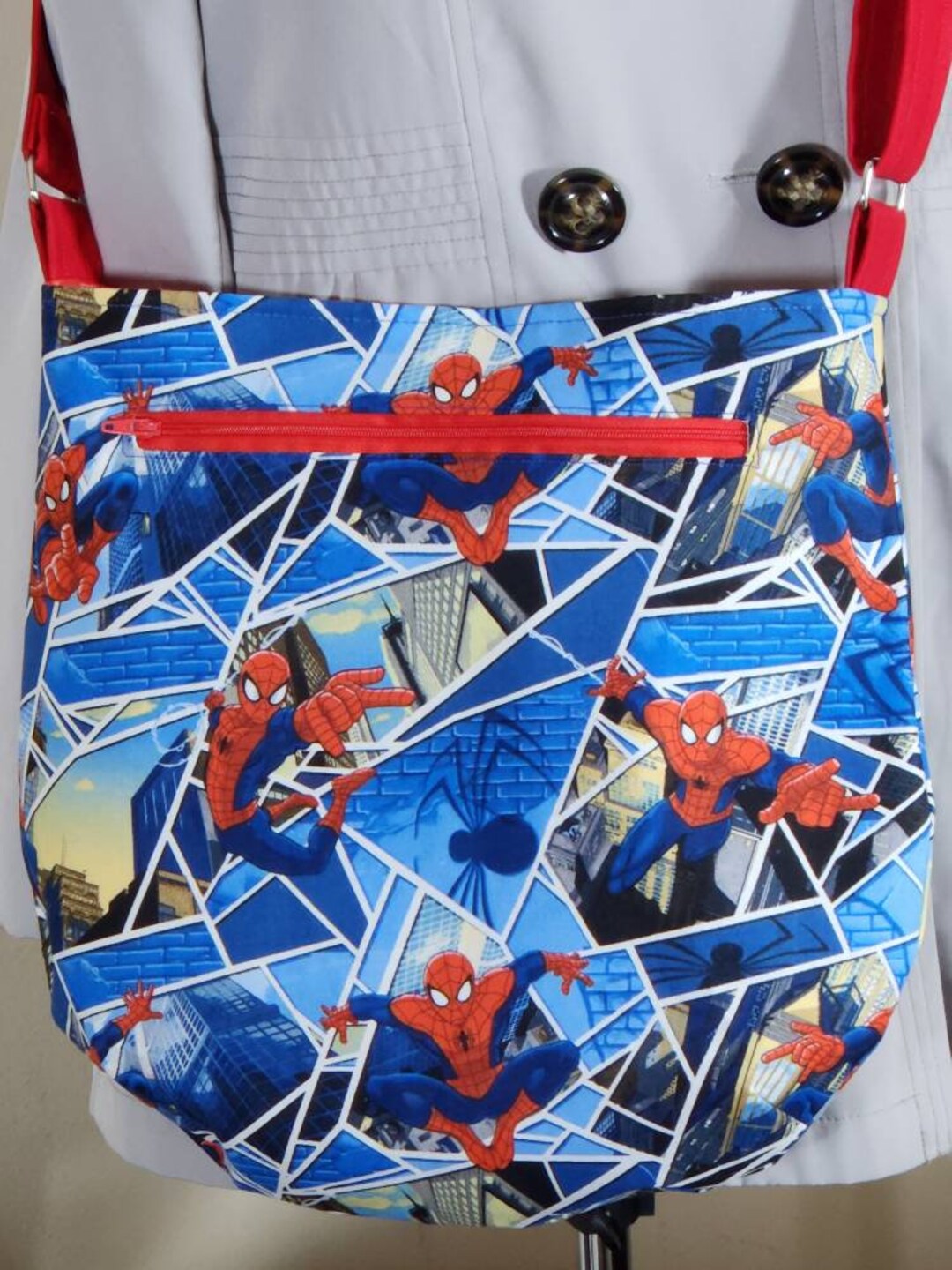 Disney Marvel Avengers Comic Spiderman Cross-body Tote Purse Hobo Bag ...