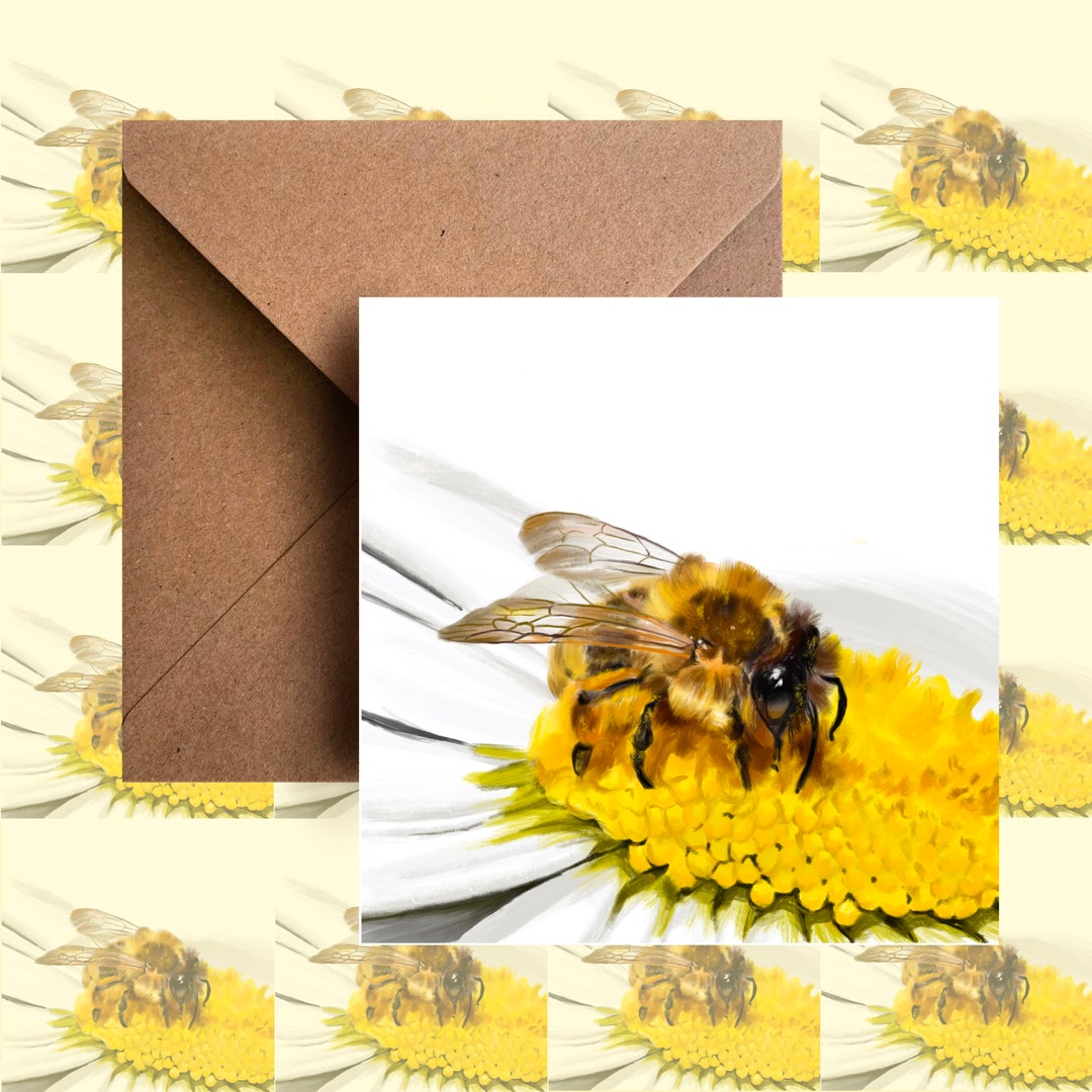 Bee / Bee Card / Bumble Bee Card / Bee Greetings Card / Wildlife Card ...