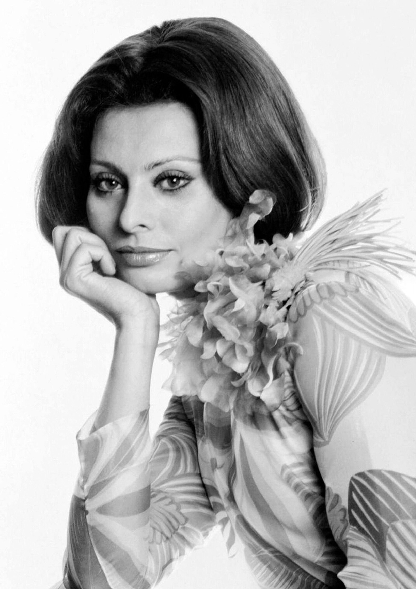 Sophia Loren Monochrome Photo Print 23 A4 Size 210 X 297mm Etsy