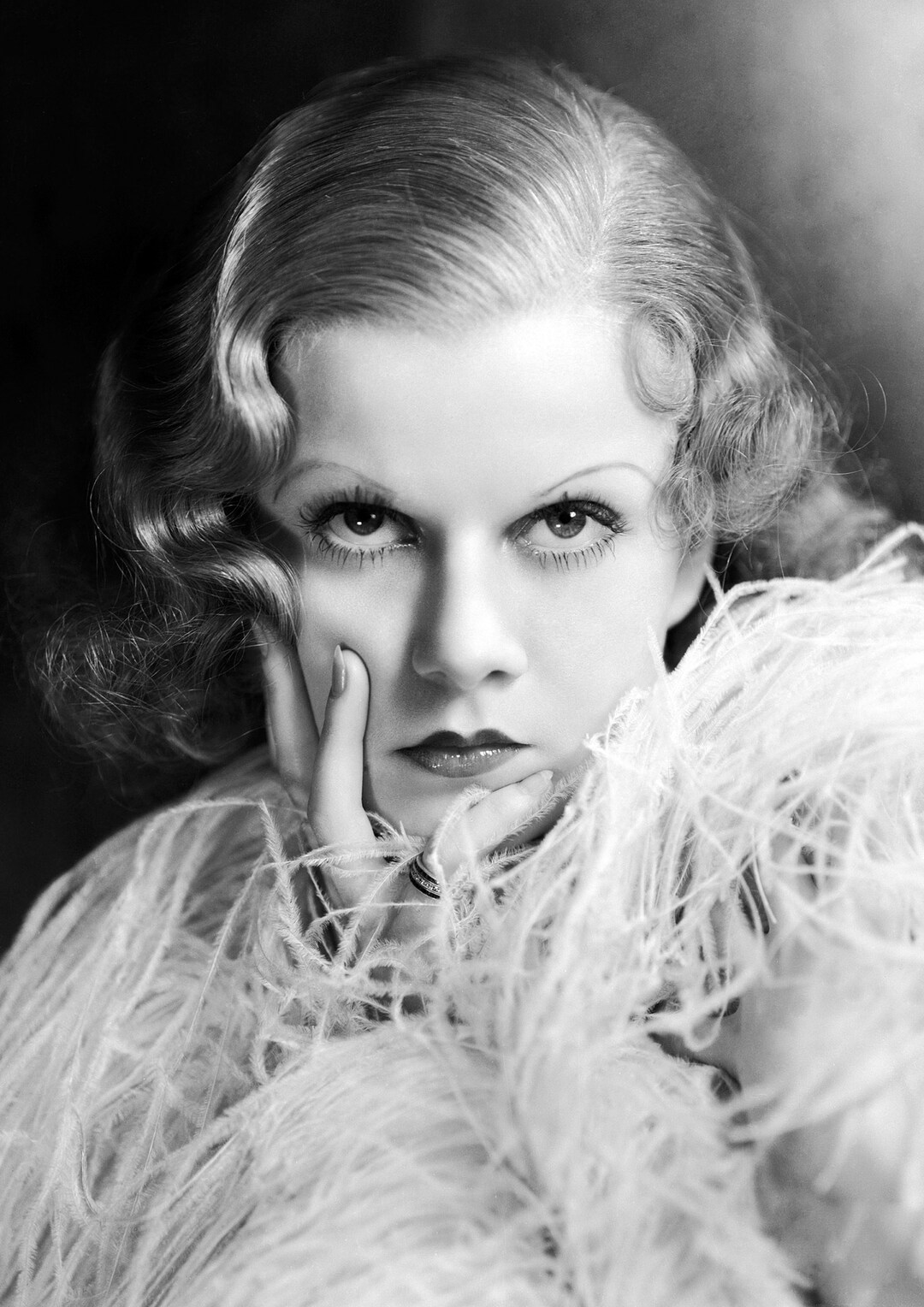 Jean Harlow Monochrome Photo Print 01 A4 Size 210 X 297mm 8 5 X 11 75