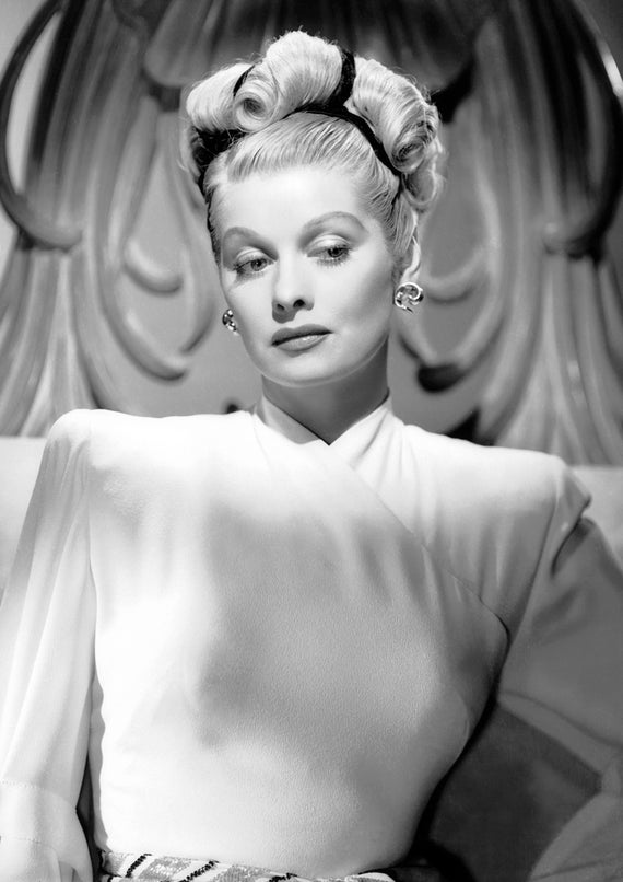 Lucille Ball Monochrome Photo Print 08 A4 Size 210 X 297mm Etsy