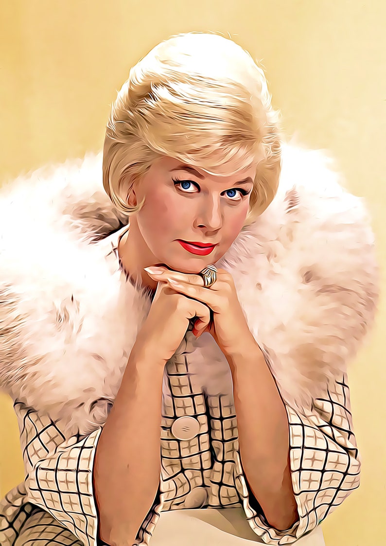 Doris Day Unique Graphic Art Illustration Print 05 A4 Size - Etsy