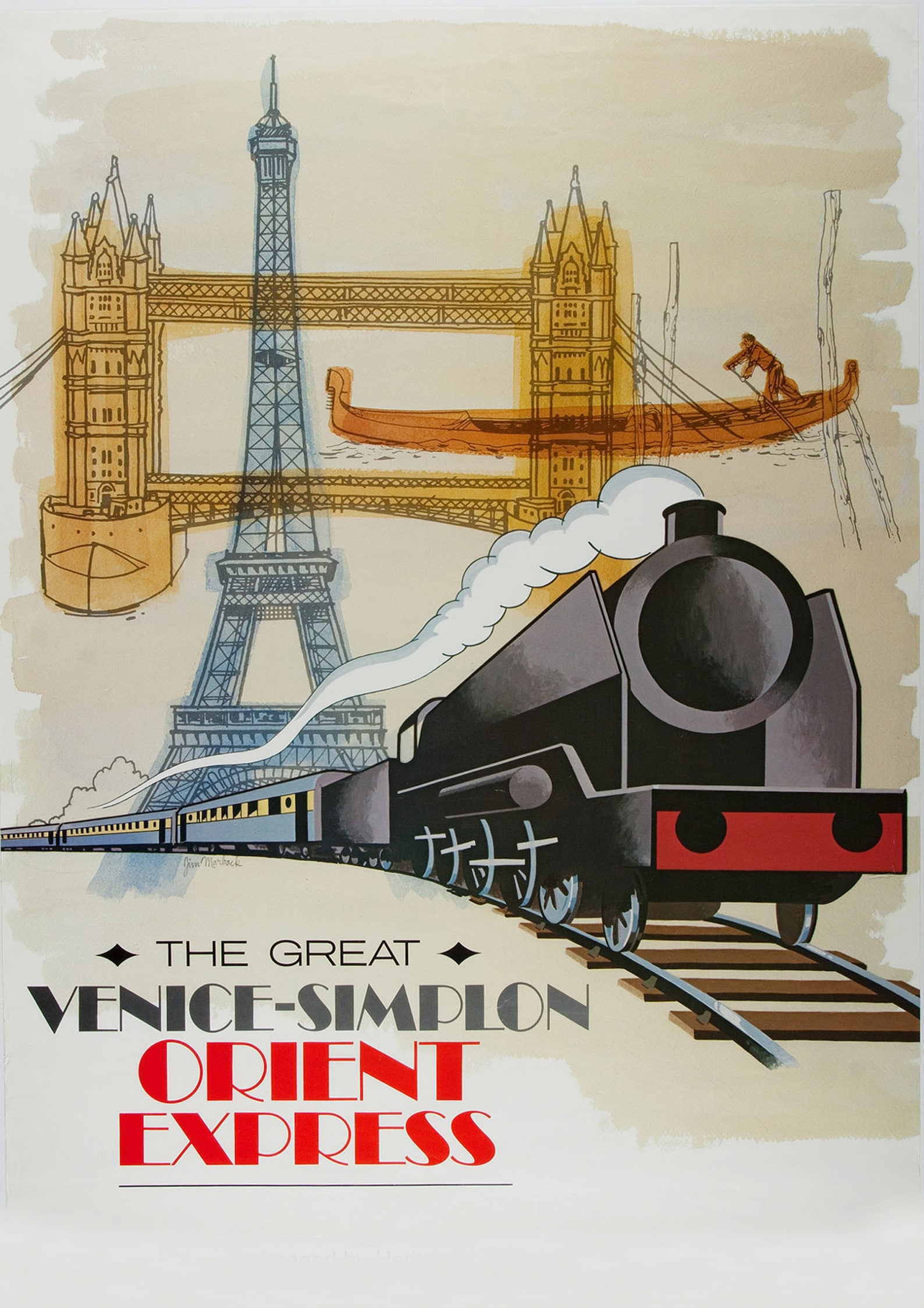 Venice-Simplon Orient Express Mini Travel Poster 08 A4 Size | Etsy