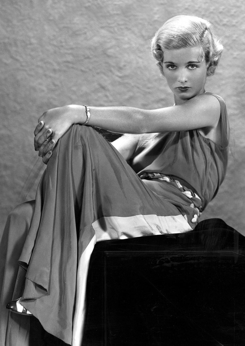 Joan Bennett Monochrome Photo Print 12 A4 Size 210 X 297mm Etsy Uk