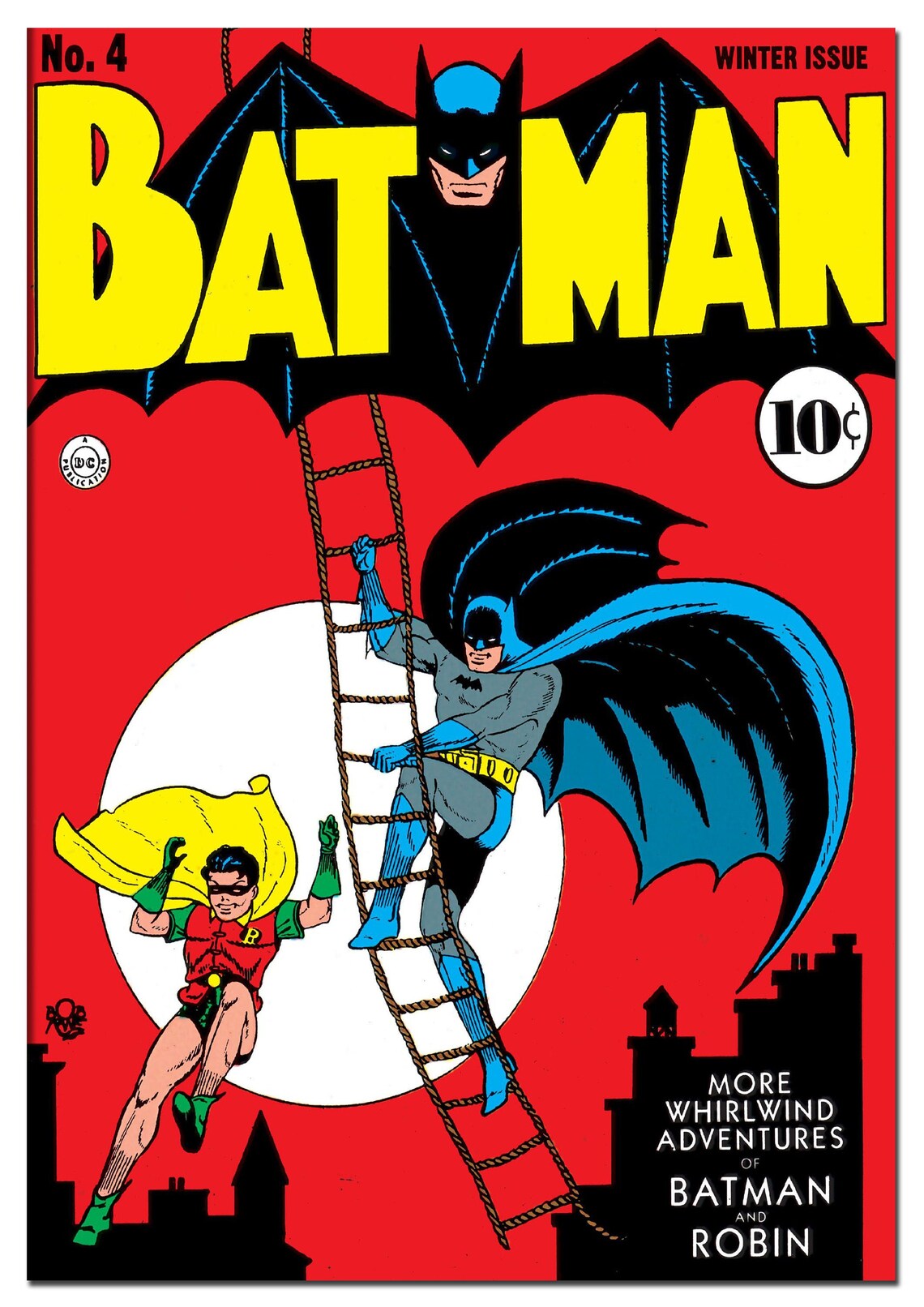 Batman Issue 4 Winter 1940 Front Cover Reproduction A4 Size - Etsy