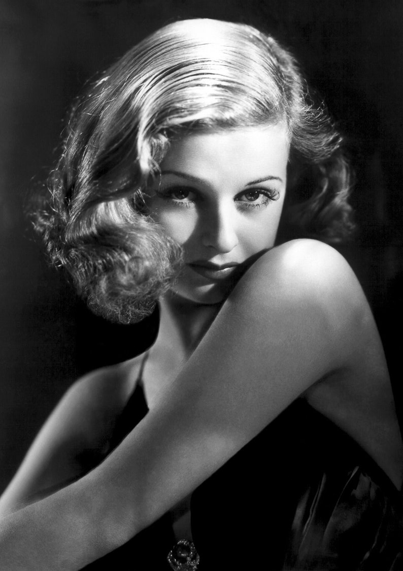 Joan Bennett Monochrome Photo Print 02 A4 Size 210 X 297mm Etsy