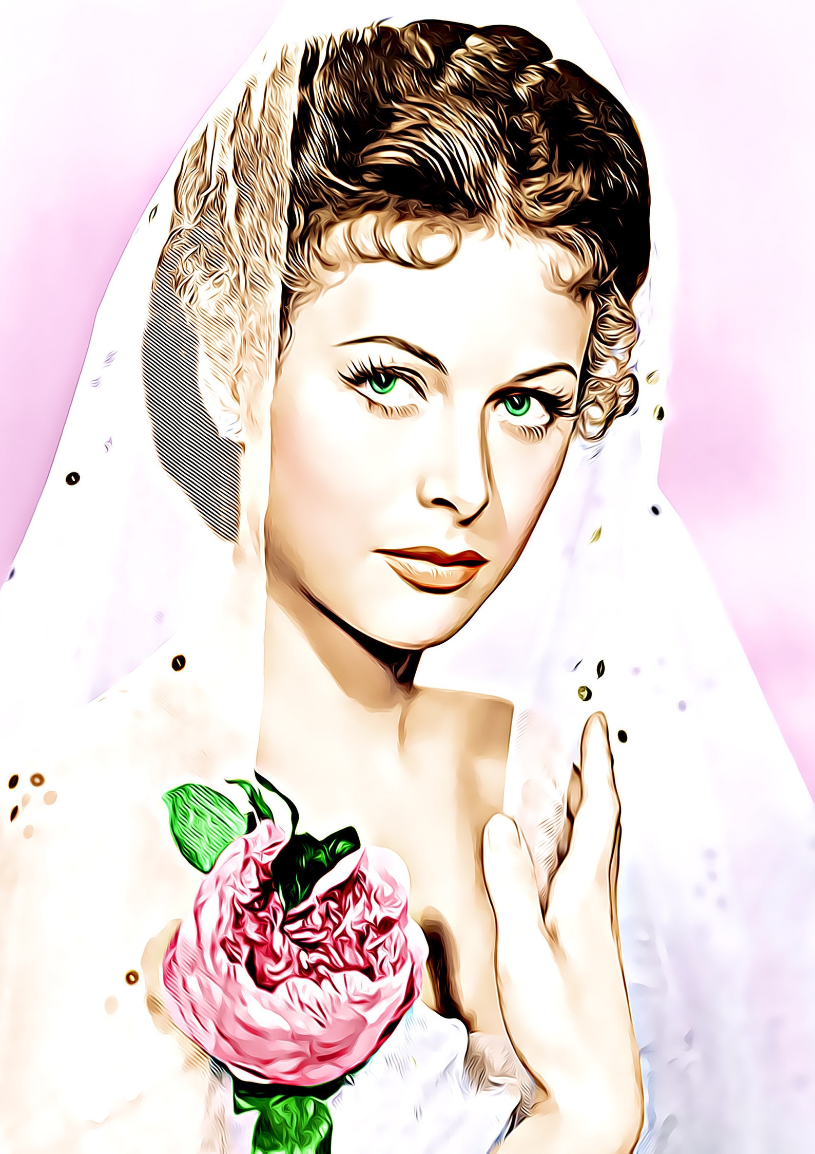 Hedy Lamarr Unique Graphic Art Illustration Print 17 A4 Size - Etsy