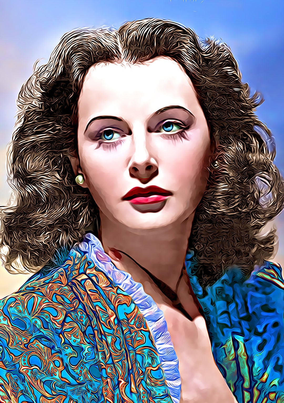 Hedy Lamarr Unique Graphic Art Illustration Print 16 A4 Size - Etsy