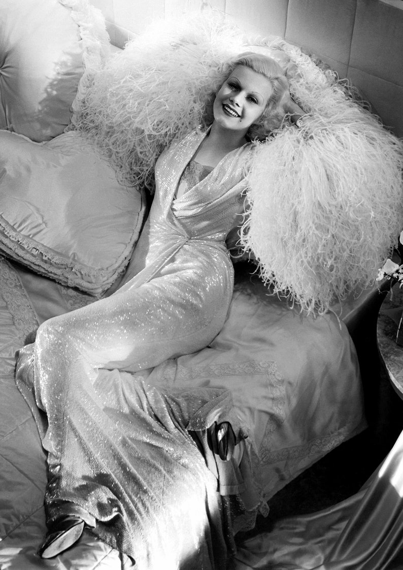Jean Harlow Monochrome Photo Print 10 A4 Size 210 X 297mm Etsy
