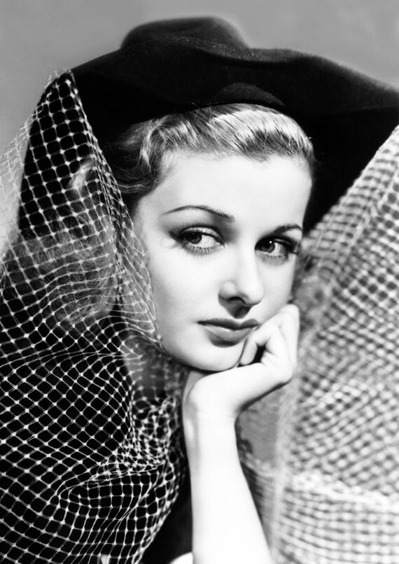 Joan Bennett Monochrome Photo Print 07 A4 Size 210 X 297mm Etsy