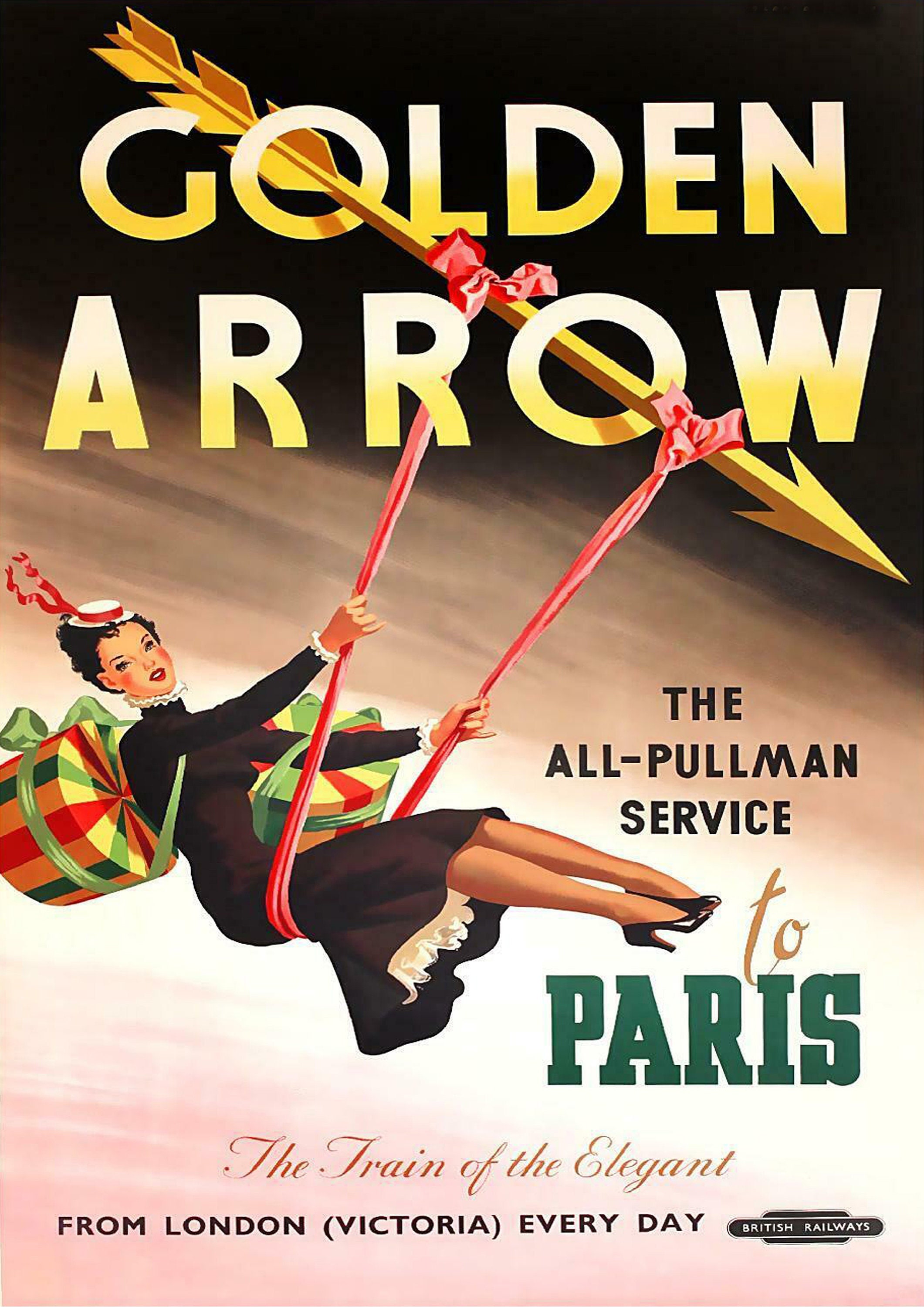 Golden Arrow Mini Travel Poster 01 A4 Size 210 X 297mm - Etsy UK