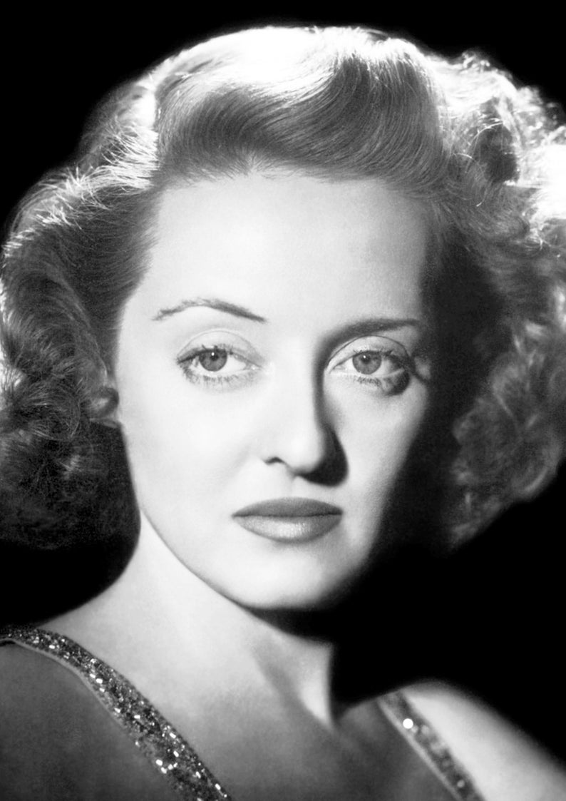 Bette Davis Monochrome Photo Print 08 A4 Size 210 X 297mm Etsy