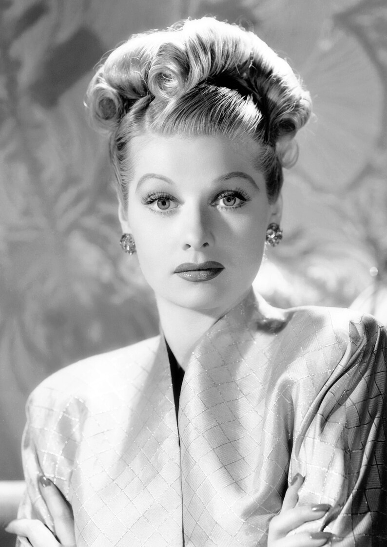 Lucille Ball Monochrome Photo Print 01 A4 Size 210 X 297mm Etsy