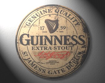 Guinness Round Sign - Etsy