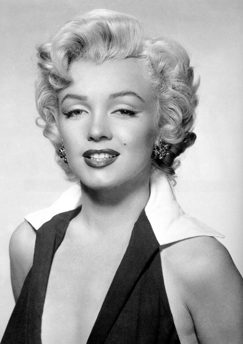 Marilyn Monroe Monochrome Photo Print 46 A4 Size 210 X Etsy
